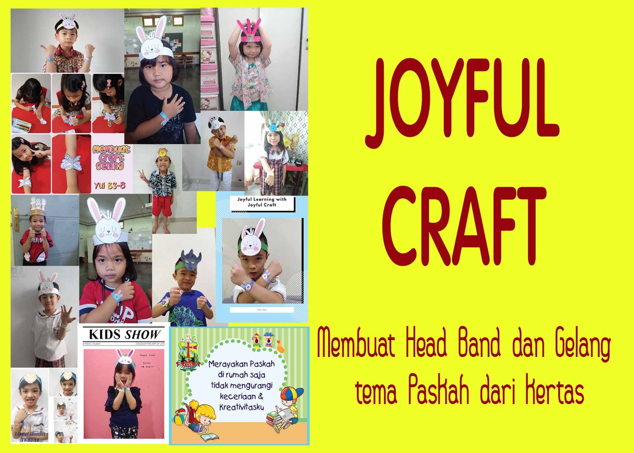 Wearable Craft tema Paskah ala KB-TK Maria Bintang Laut – Sekolah ...